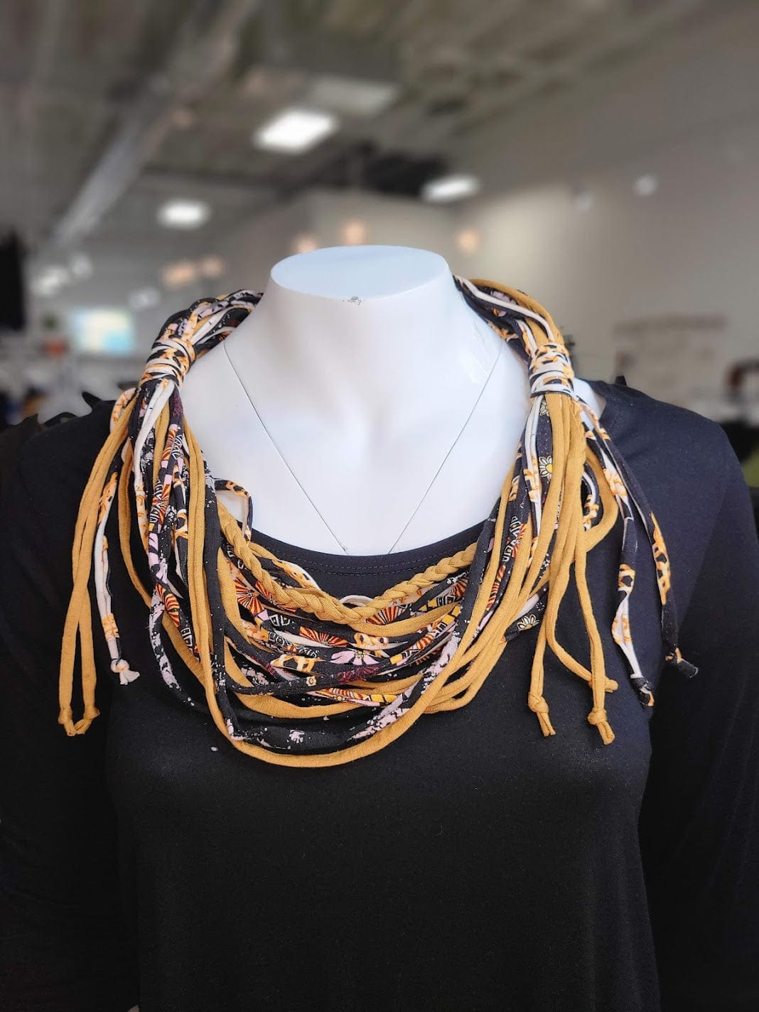 MULTI BRAIDED SHREDDED SCARF – Love Marlow