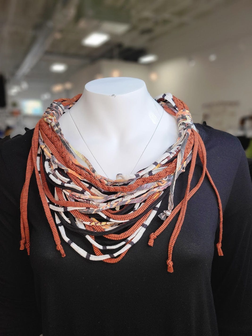 MULTI BRAIDED SHREDDED SCARF – Love Marlow